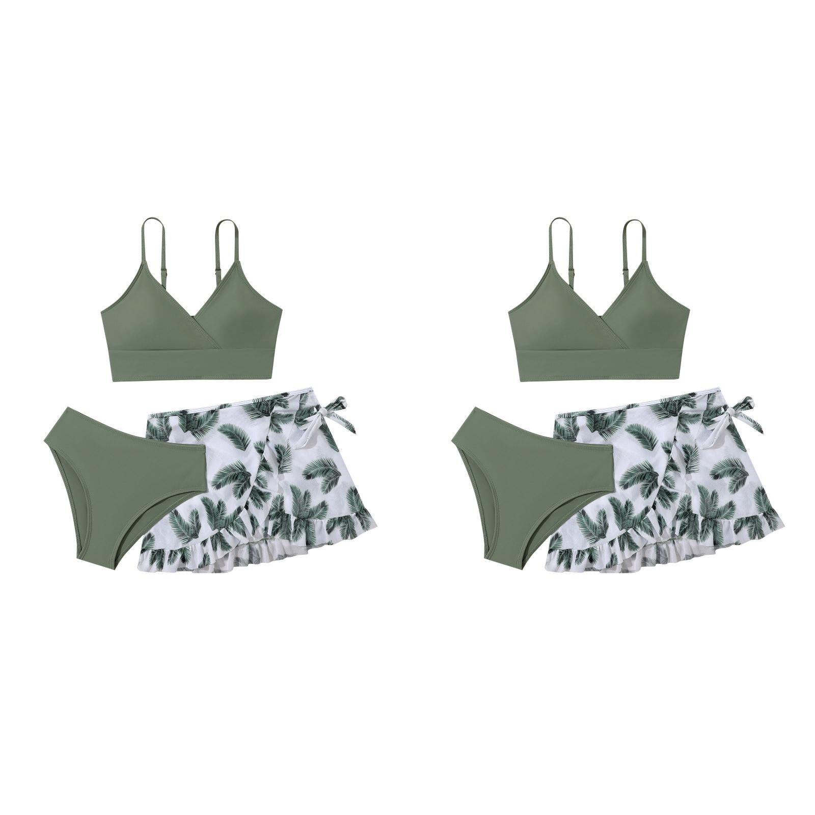 2 Pack Girls 3 Piece Swimsuit S Lace Swimsuit 2-Piece Set Yyp-12 ...