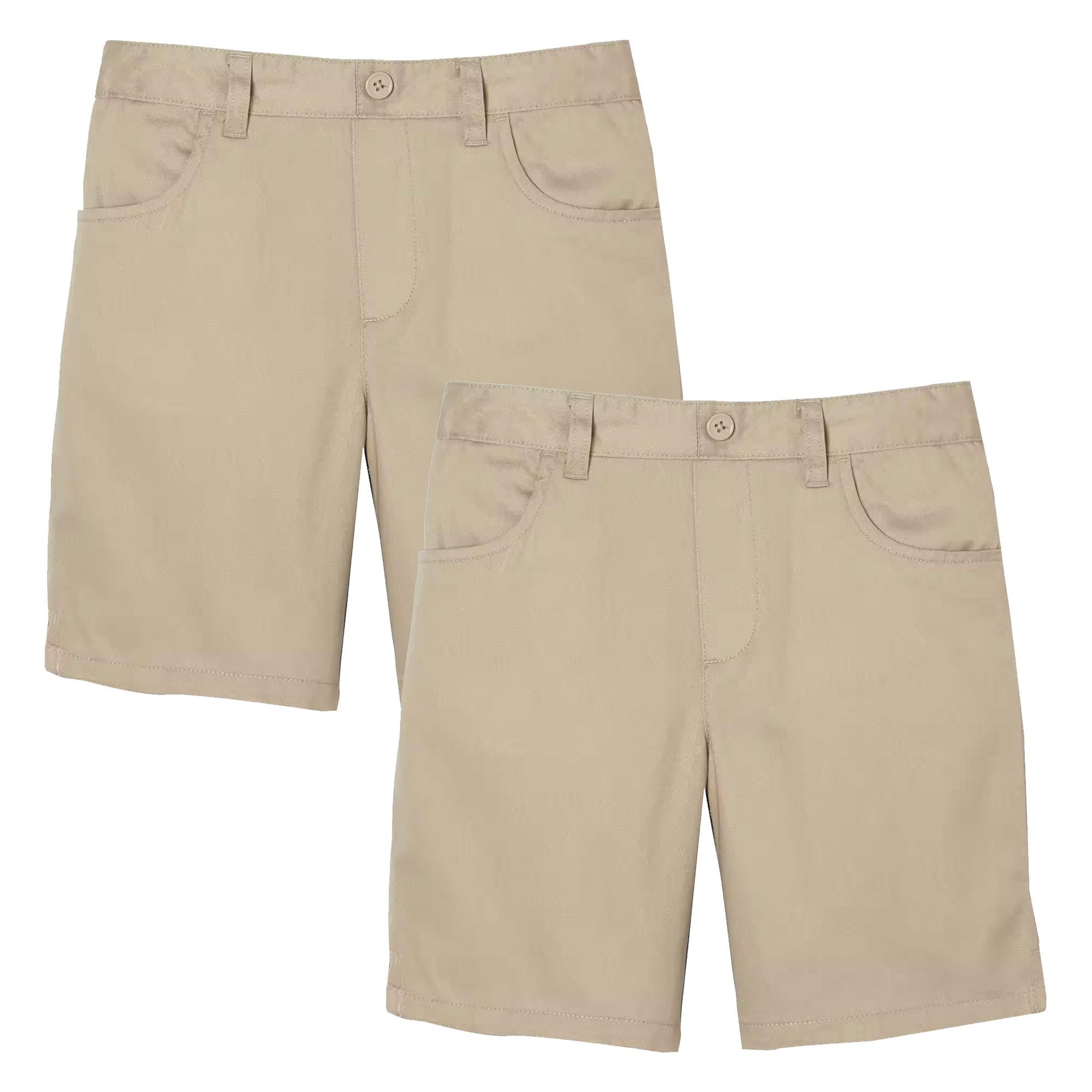 2-Pack Girls School Uniform Super Stretch Bermuda Shorts - Walmart.com