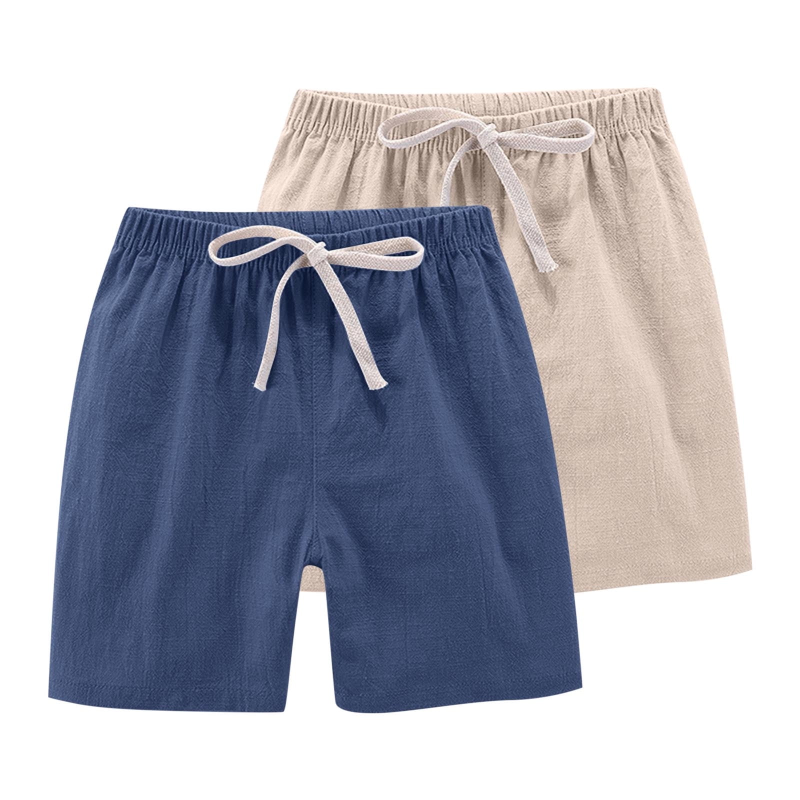 2 Pack Girls Shorts Size 2-13 Casual Drawstring Girls Athletic Shorts ...