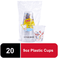2 Pack - Glad For Kids 9oz Zoomie Dogs Printed Clear Plastic Cups 20 ...