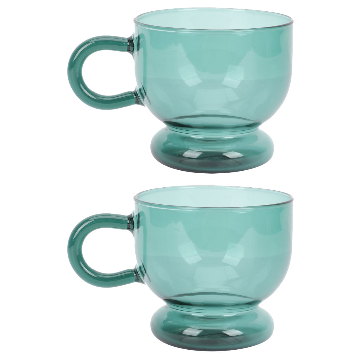 2 Pack Glass Coffee Cup Clear Mug Exquisite Mugs Insulated Home Decor ...