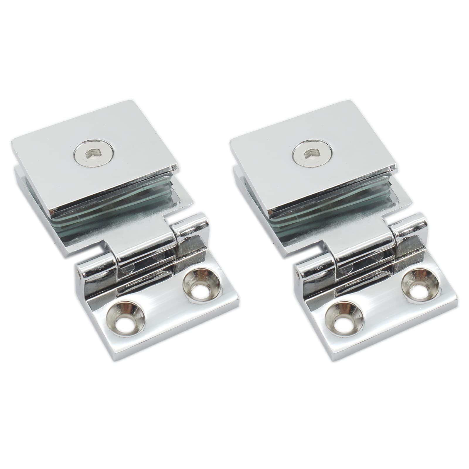 2 Pack Glass Door Hinge, TTZEZE 90 Degree Door Hinges Heavy Duty Glass Door Cupboard Showcase ...
