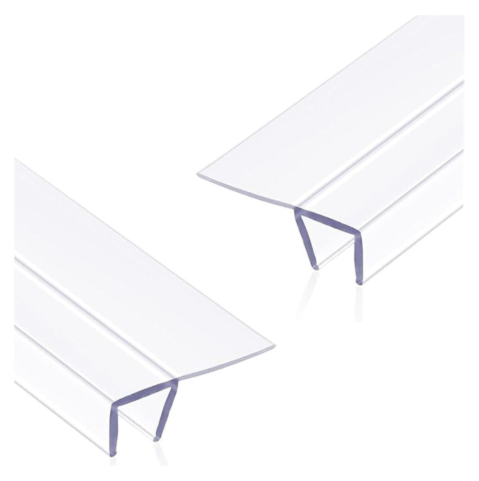 2 Pack Glass Door Seal Strip 8mm - F Type Silicone Weatherstrip for ...