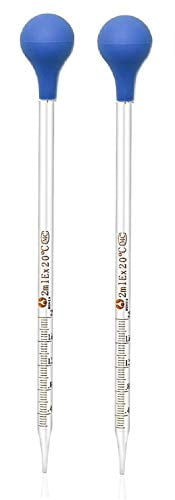 (2 Pack) Glass Graduated Medicine Dropper Pipettes Lab Dropper with ...