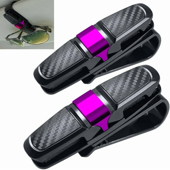 2 Pack Glasses Holders for Car Sun Visor, Sunglasses Eyeglasses Mount ...