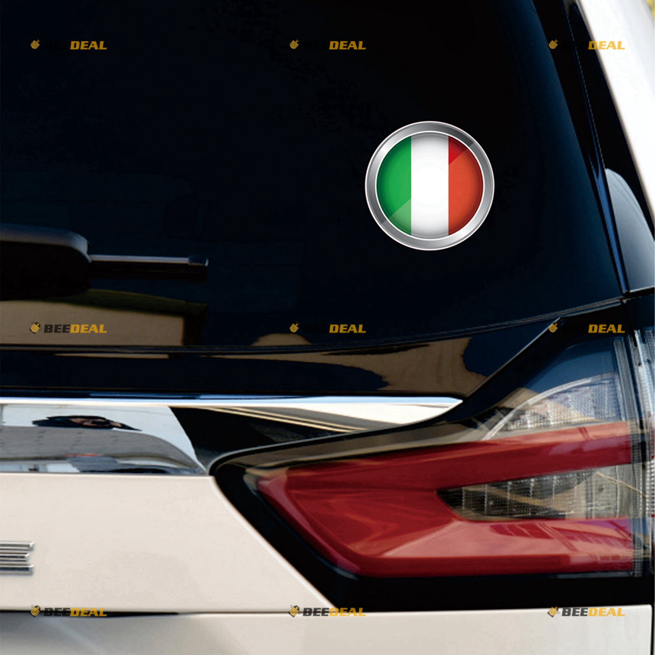 2 Pack Glossy 3" Italy Italia Italian Flag Roundel Decal Sticker Car ...