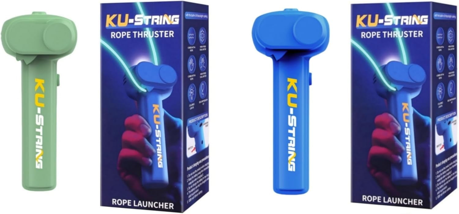 2 Pack Glow in The Dark Loop Rope Launcher Propeller,Handheld Novelty ...