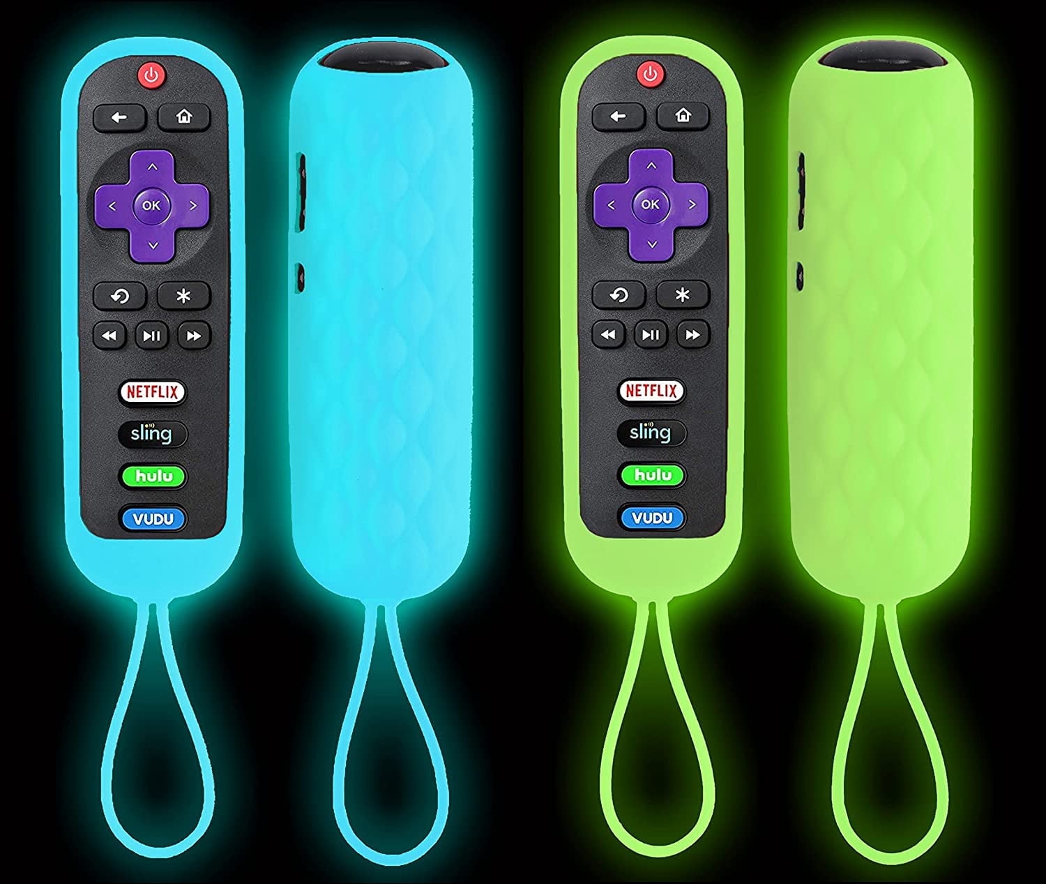 2 Pack Glow Remote Case For Tcl Roku Smart Tv Rc280 Rc282 Remote ...