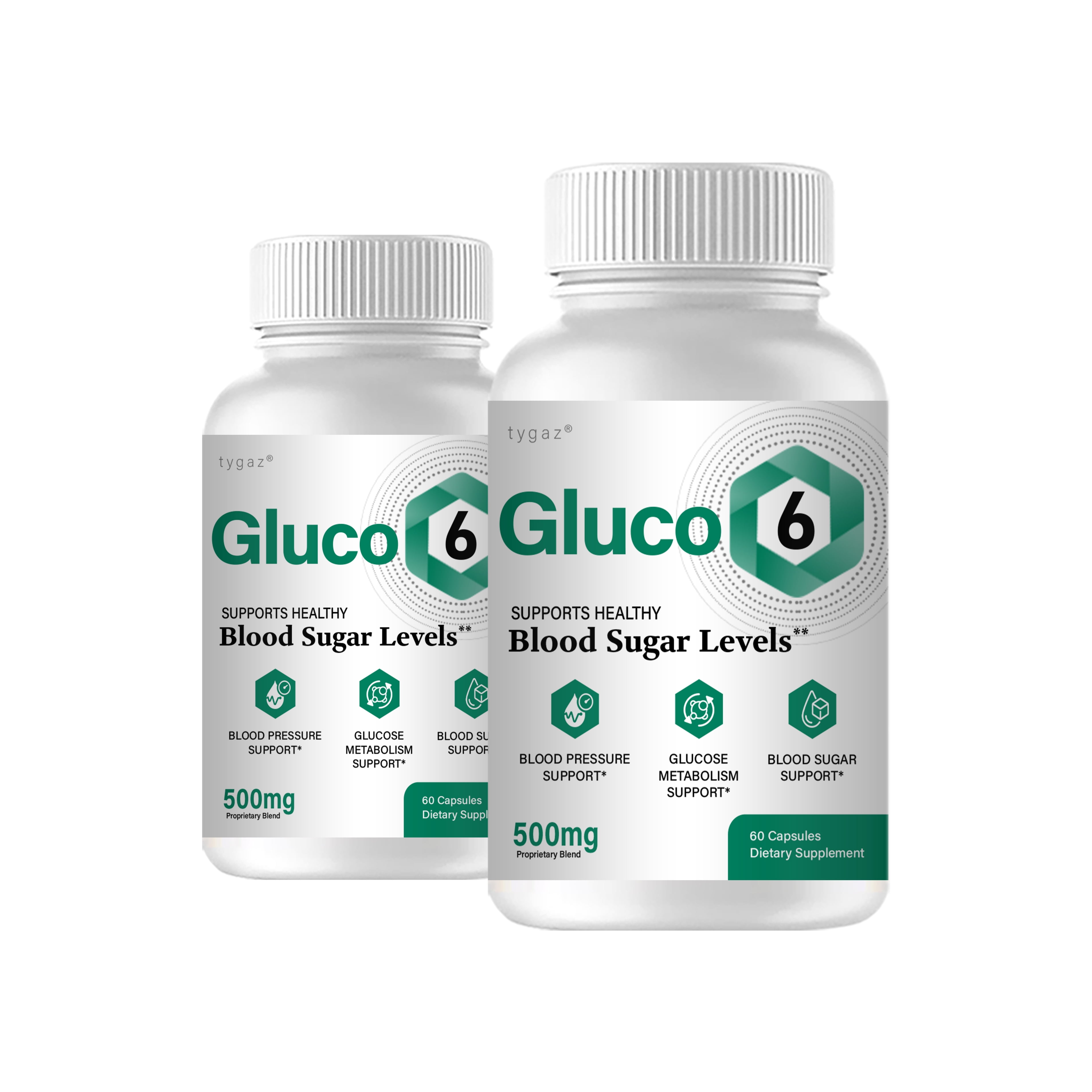 (2 Pack) Gluco 6 - Advanced Glucose Diabetic Support & Blood Sugar ...