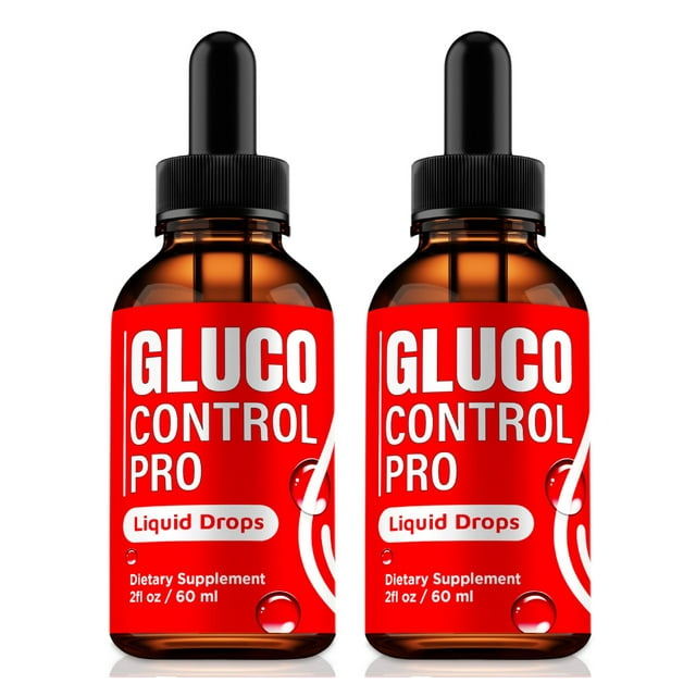 (2 Pack) Gluco Control Pro Liquid Drops - Blood Support Formula ...