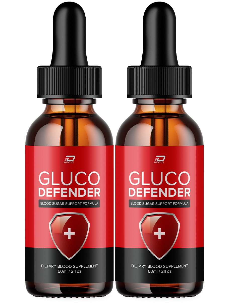 (2 Pack) Gluco Defender Drops Healthy Blood Support Formula - Dietary ...