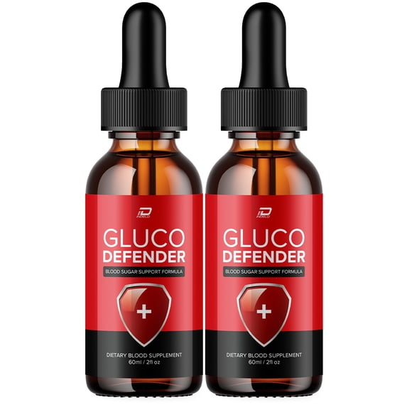 (2 Pack) Gluco Defender Drops Healthy Blood Support Formula - Dietary ...