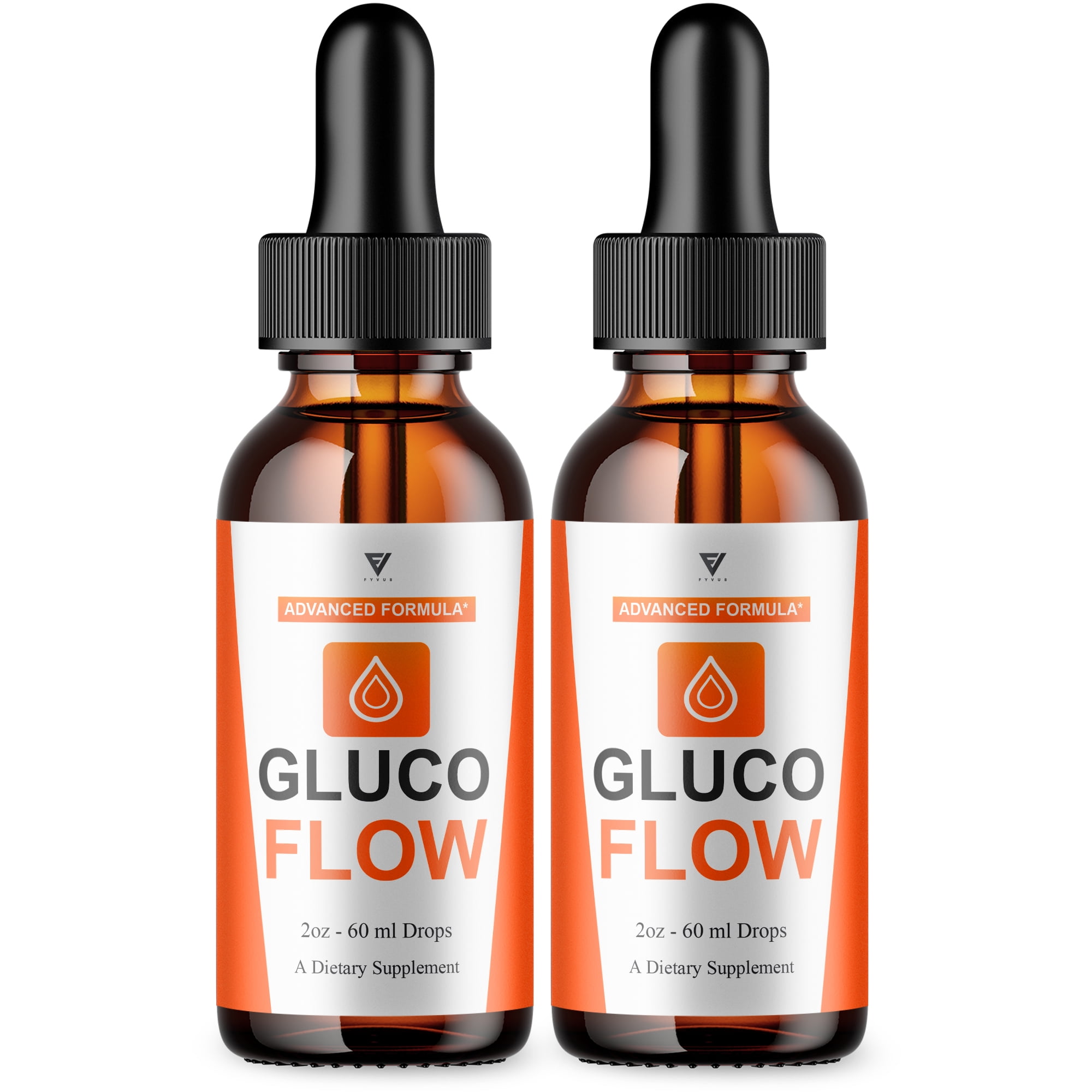 (2 Pack) Gluco Flow Drops, GlucoFlow Blood Support Max Strength Formula ...