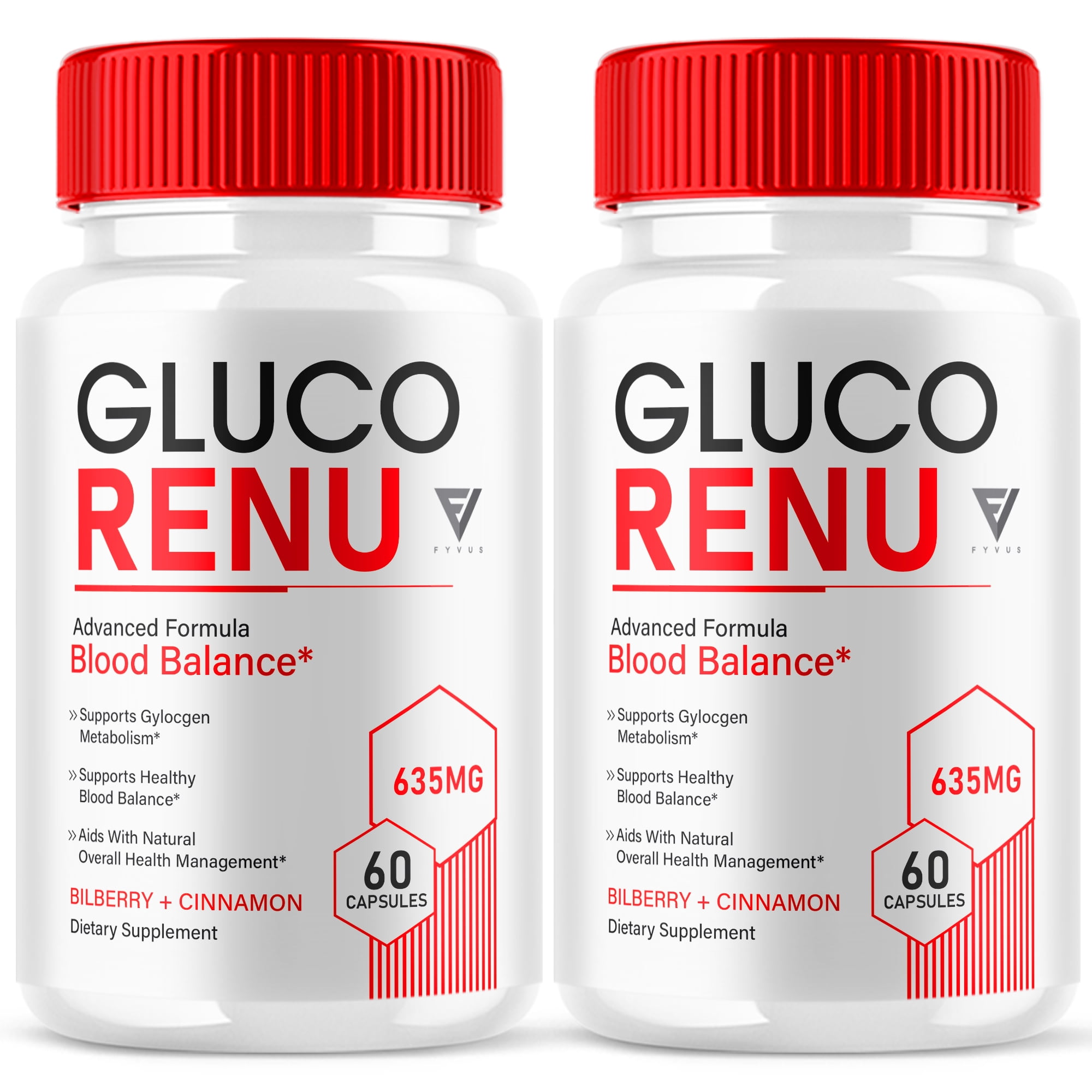 (2 Pack) Gluco Renu Glyco Optimizer Capsules GlucoRenu Pills, GlucoRenu ...