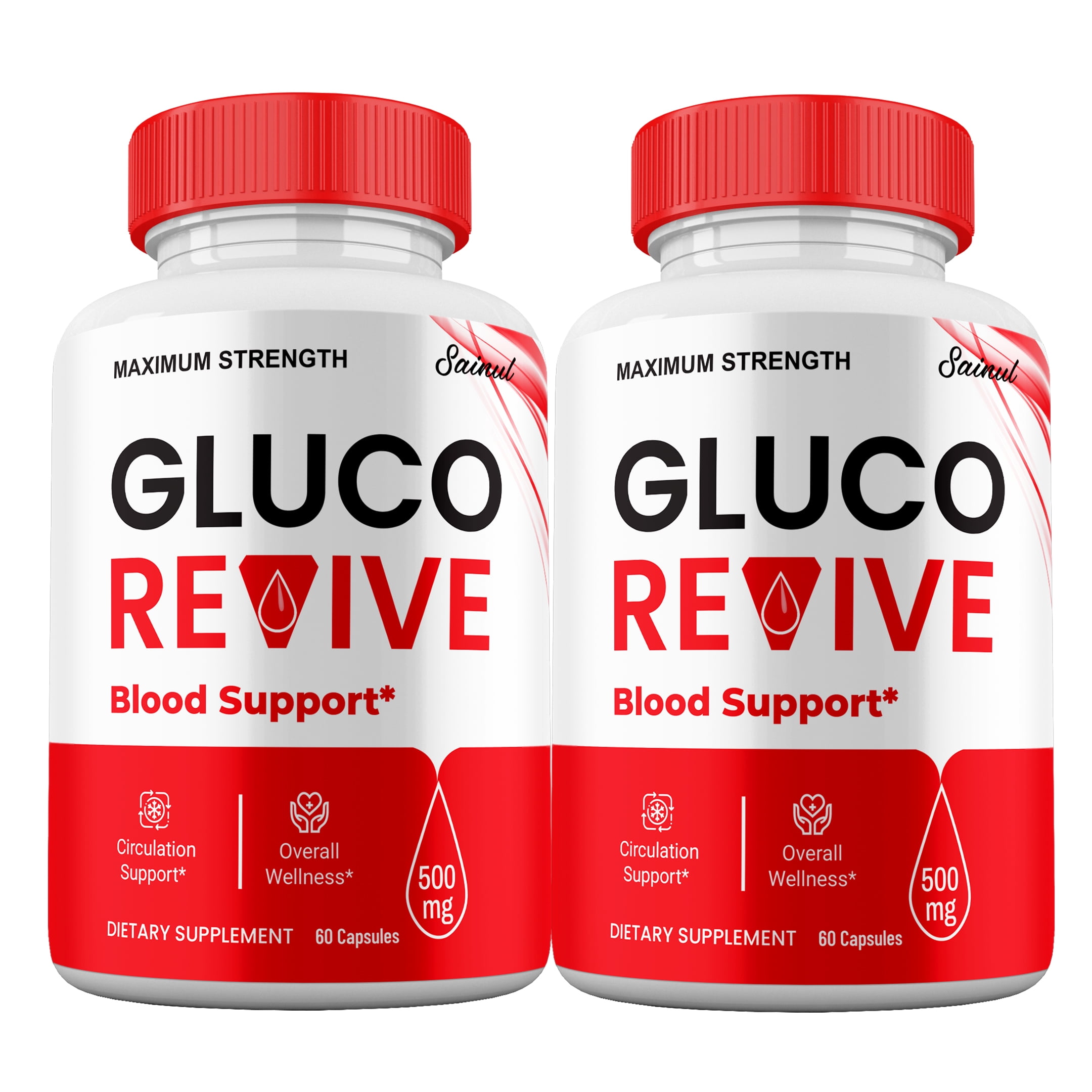 (2 Pack) Gluco Revive Capsules Maximum Strength Blood Health Supplement ...