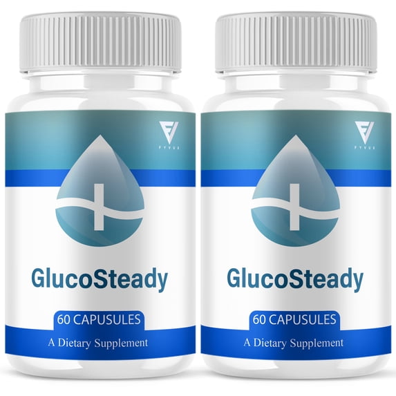 (2 Pack) Gluco Steady Wellness Support Supplement Pills, GlucoSteady ...