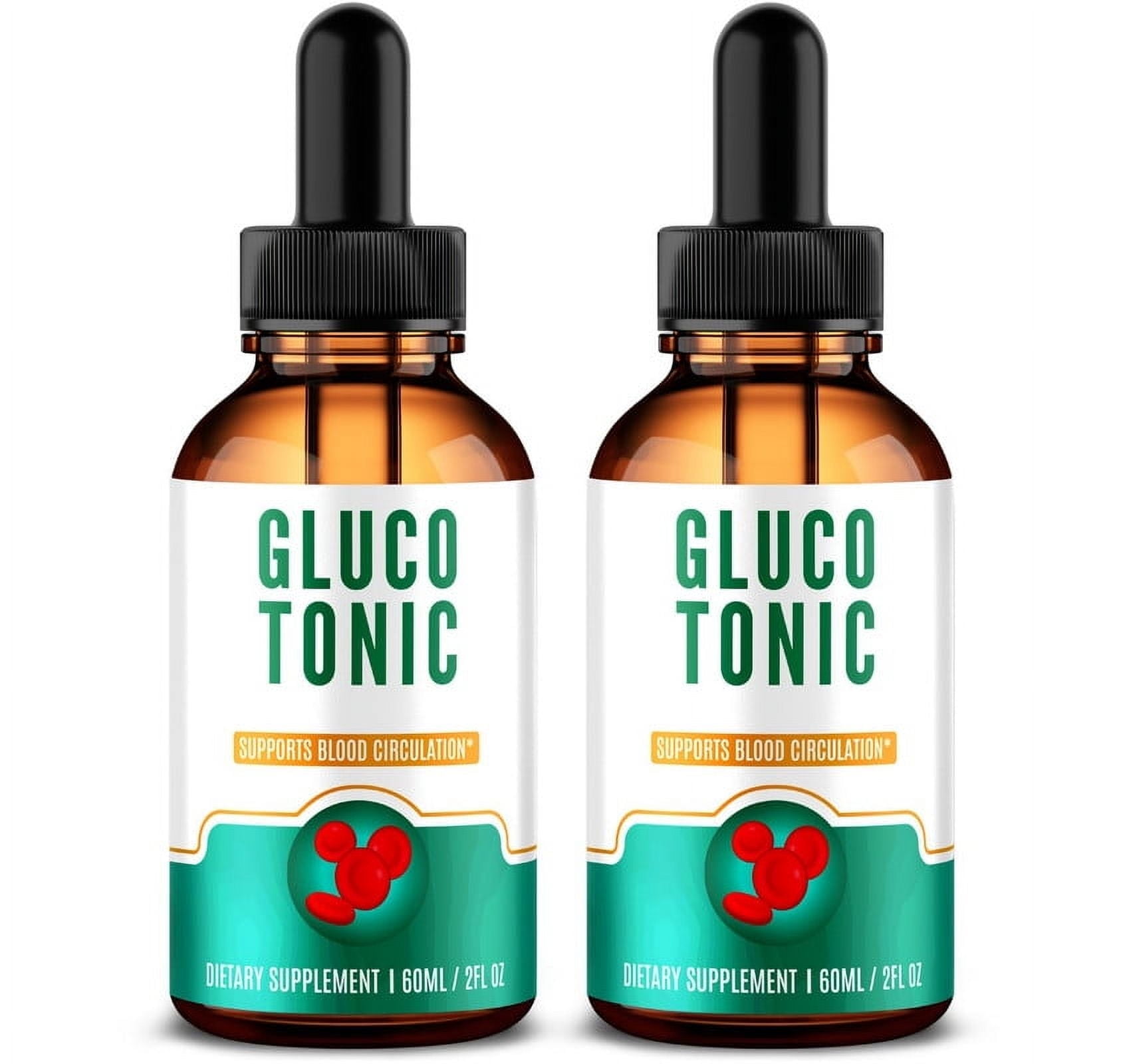 (2 Pack) Gluco Tonic Drops - Blood Support Formula, Official GlucoTonic ...
