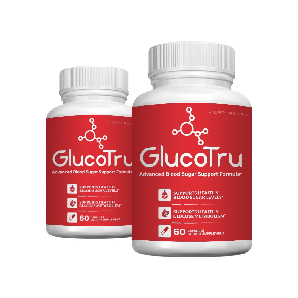 (2 Pack) Gluco Tru - GlucoTru Capsules - Walmart Business Supplies