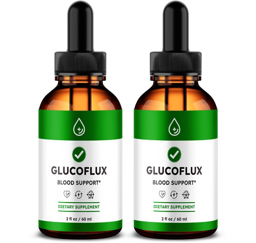 (2 Pack) GlucoFlux Drops - Blood Support Formula, Official Gluco Flux ...
