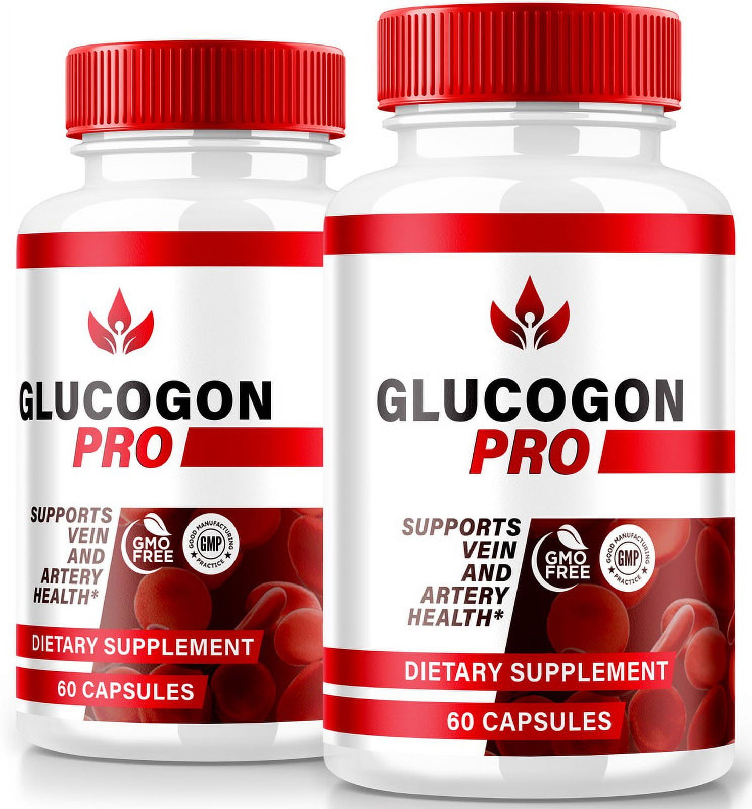 (2 Pack) Glucogon Pro Capsules, Advanced Blood Support Pills, All ...