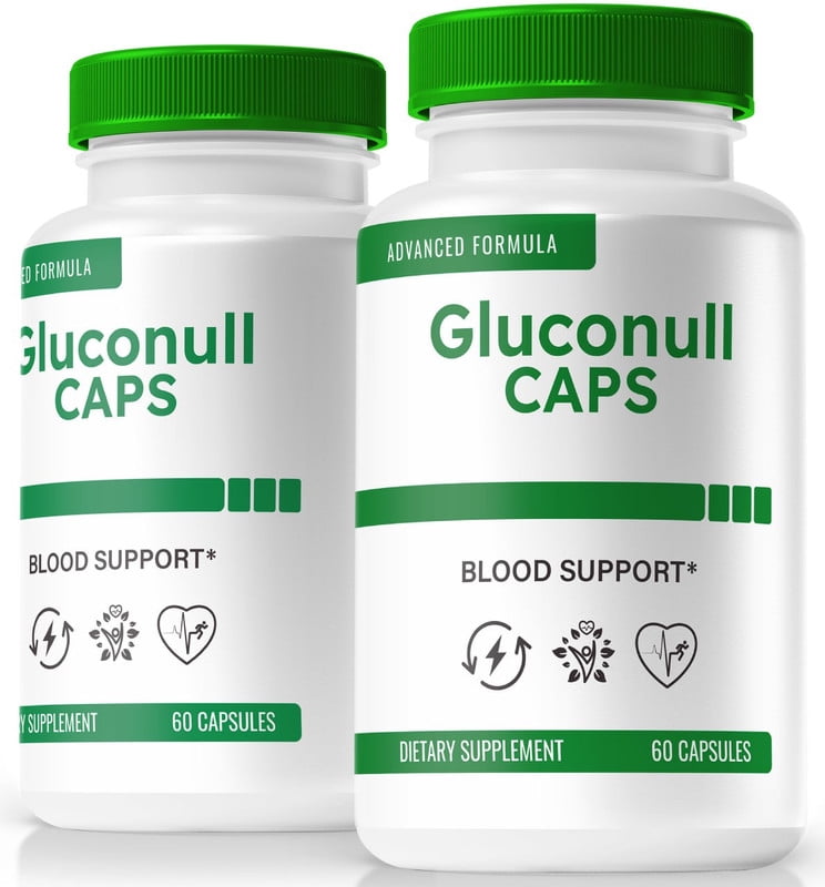 (2 Pack) Gluconull Blood Support Capsules - Official Gluco Null Caps to ...