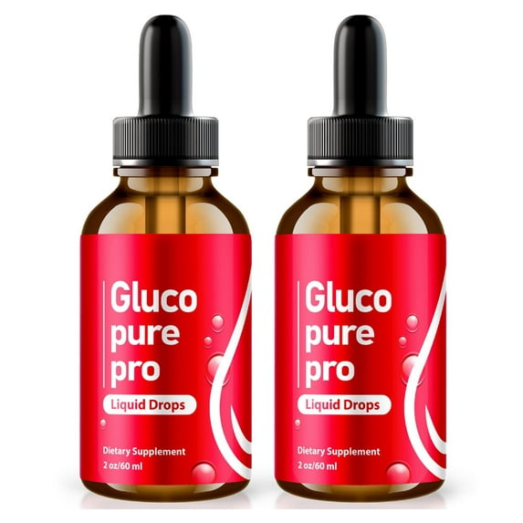 (2 Pack) Glucopure Drops, Advanced Blood Support Liquid Drops, All ...