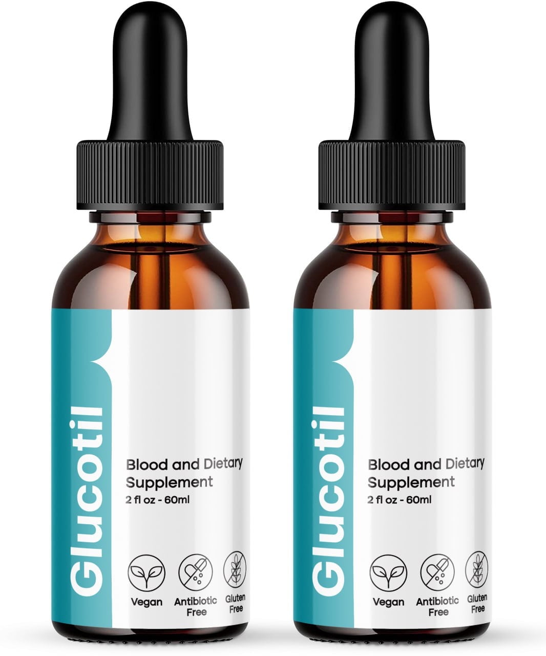 (2 Pack) Glucotil Premium Blood Support Drops, Glucotil All-Natural ...