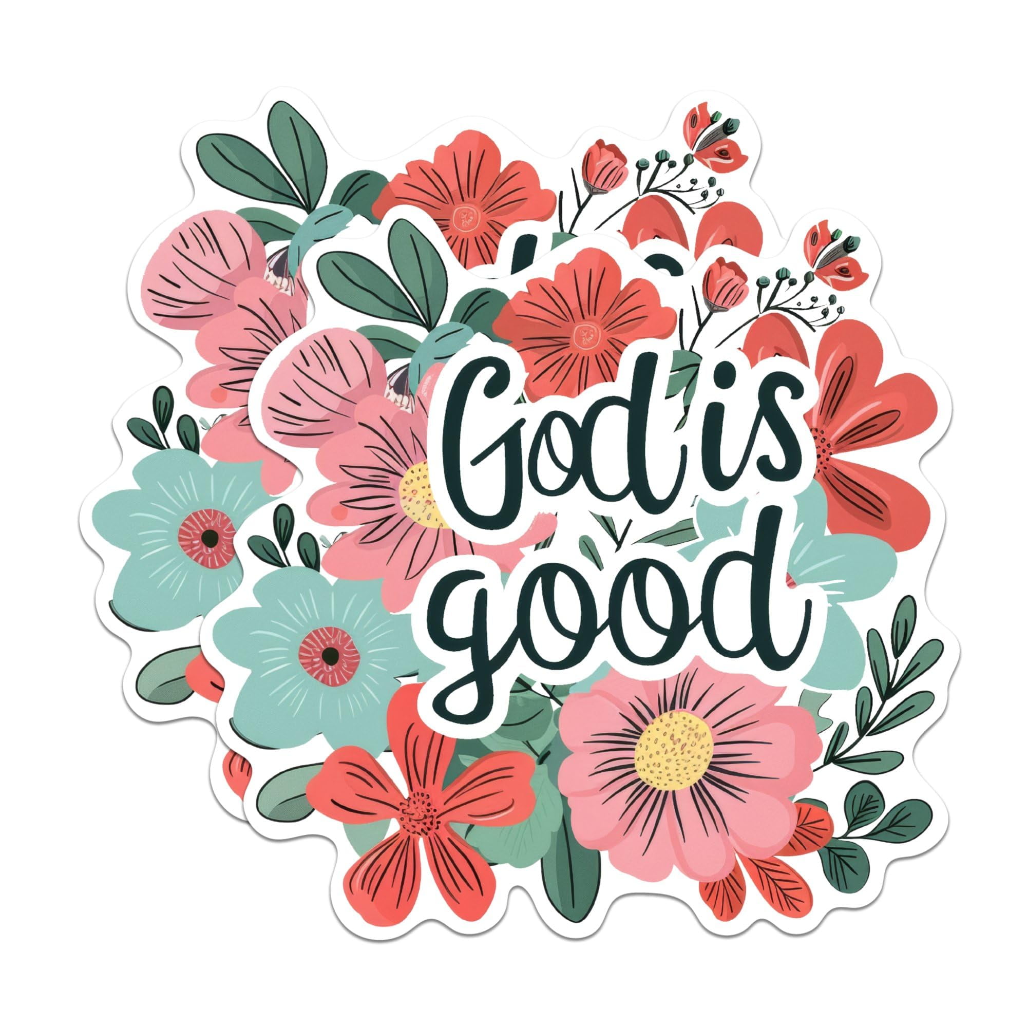 (2 Pack) God Is Good Magnets - Beautiful Floral Positive Inspiring ...