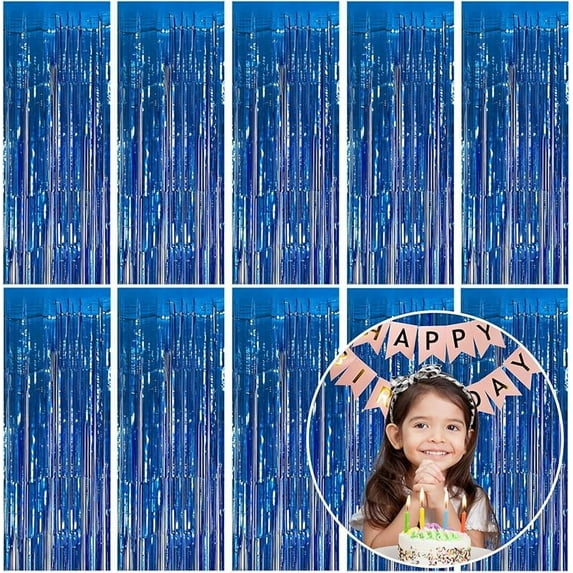 2 Pack Gold Backdrop Birthday Decorations Foil Curtain Backdrop Gold ...