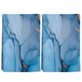 2 Pack Gold Blue Marble Texture Kitchen Towels Abstract Gradient Water ...