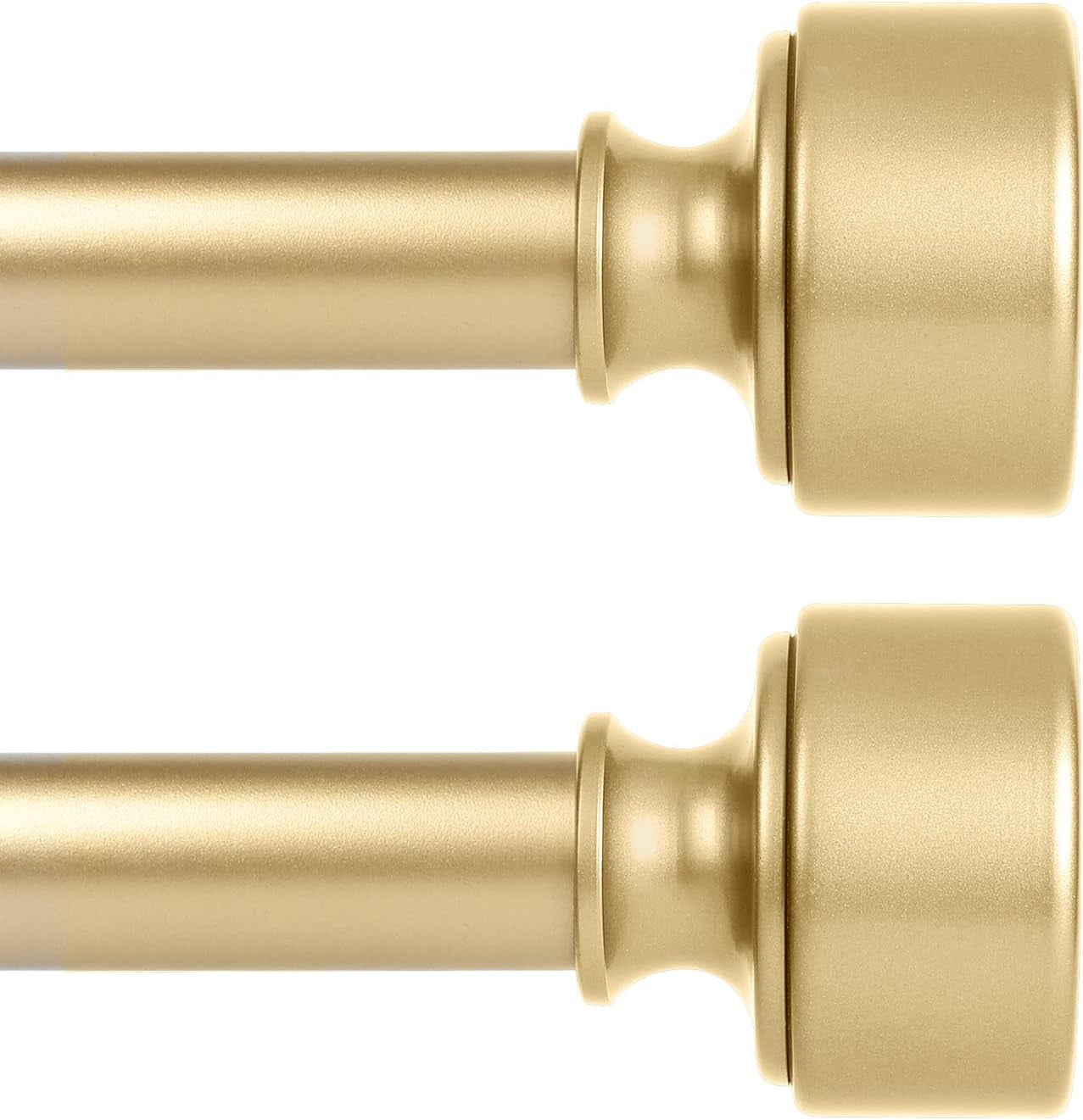 2 Pack Gold Curtain Rods for Windows 48 to 84 Inch(4-7ft), 1 Inch ...