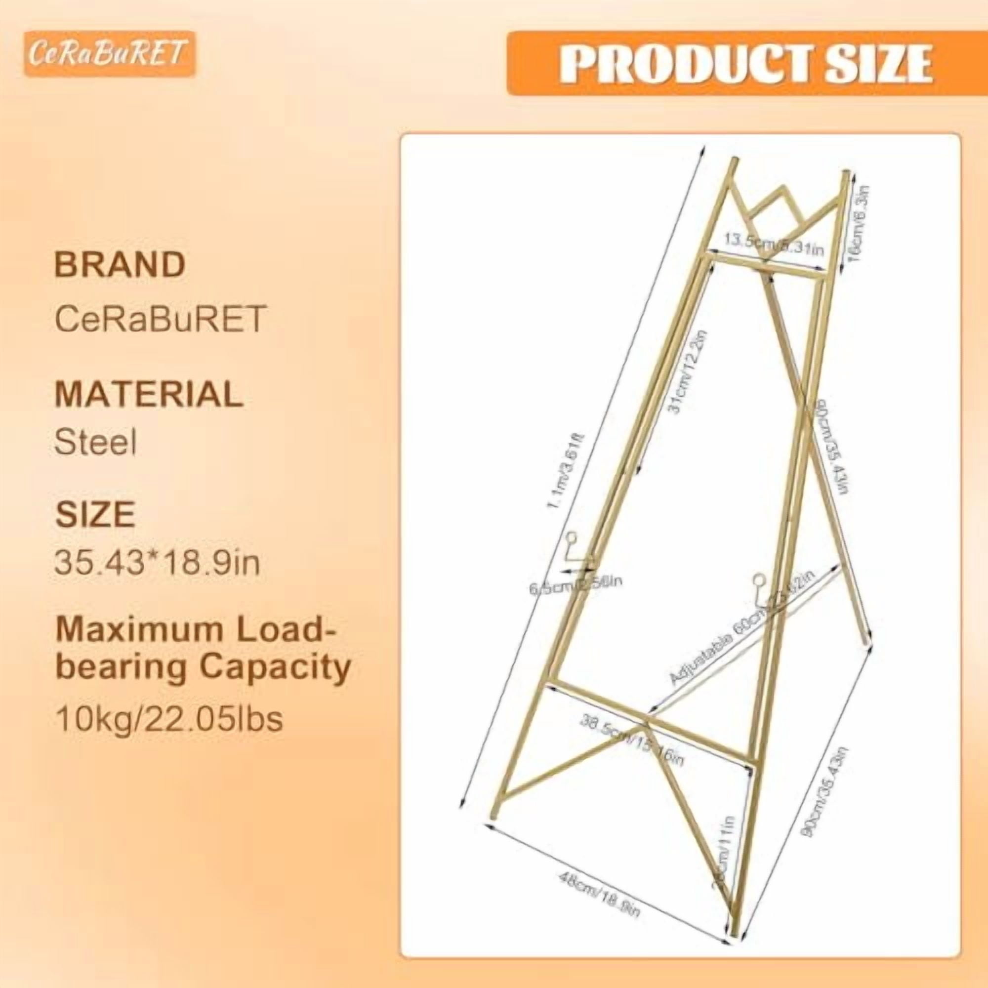 2 Pack Gold Easel Stands, Gold Easels Tripod with 4 Holes, 35.43 * 18 ...