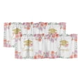 2 Pack Gold Graduation Cap Valance for Window Pink Roses Watercolor ...