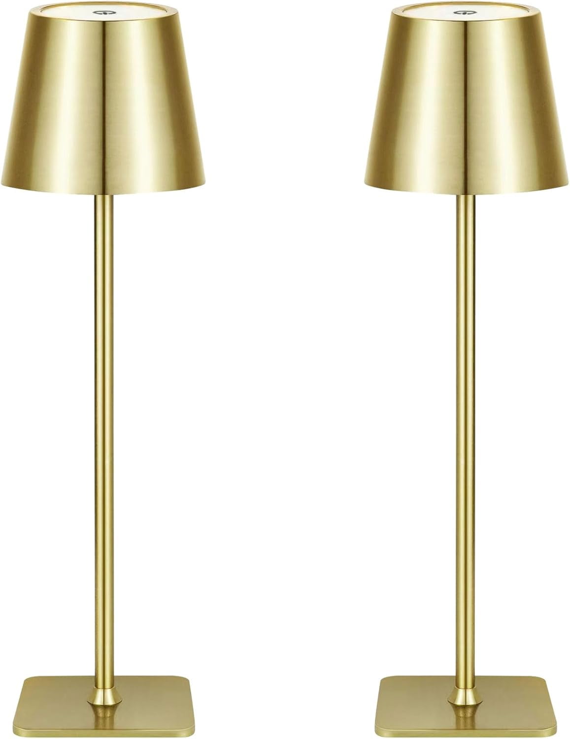 2 Pack Gold Wireless Table Lamp,Rechargeable Table Lamp,5200mah Battery ...