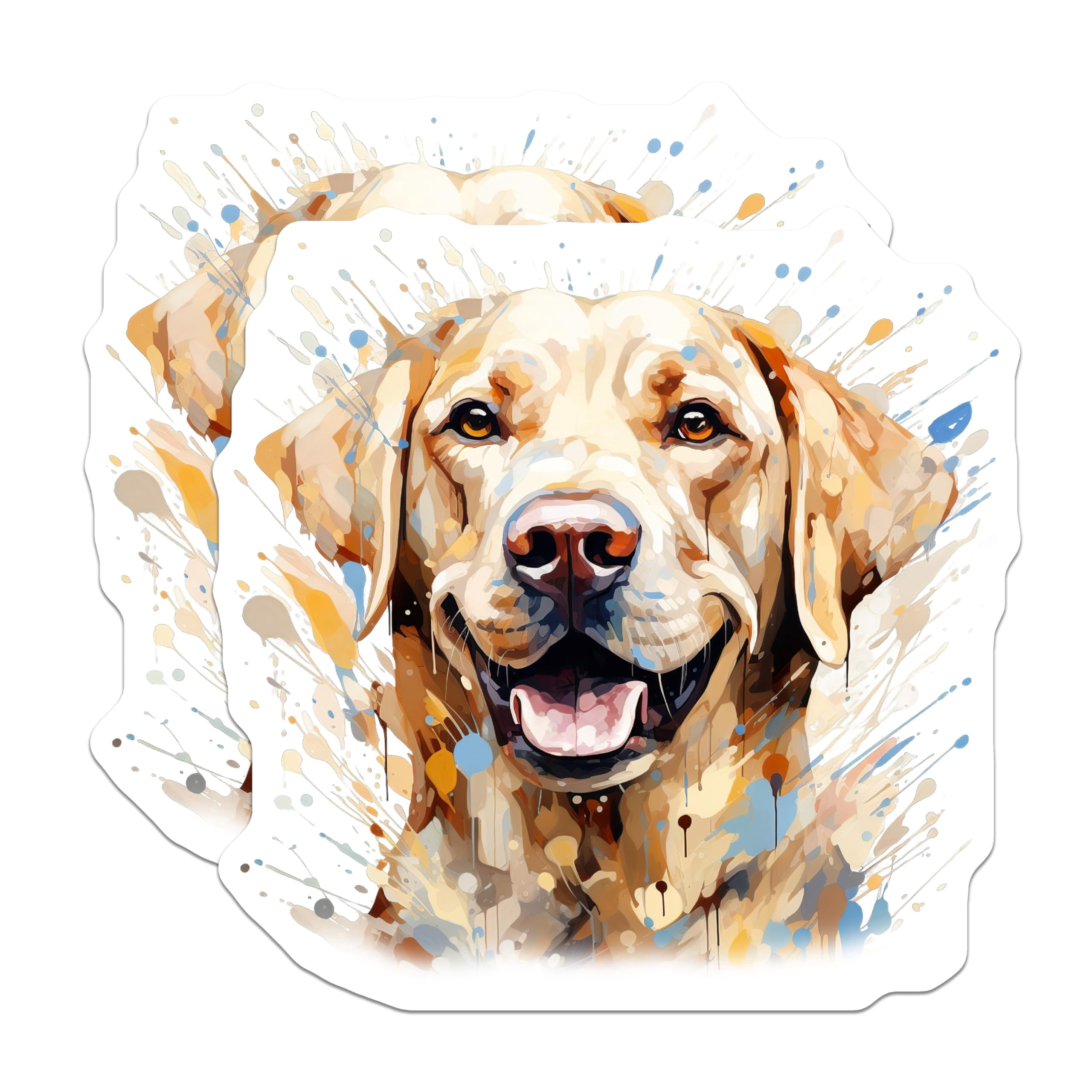 (2 Pack) Golden Retriever Labrador Magnets - Watercolor Dog Art Decor ...