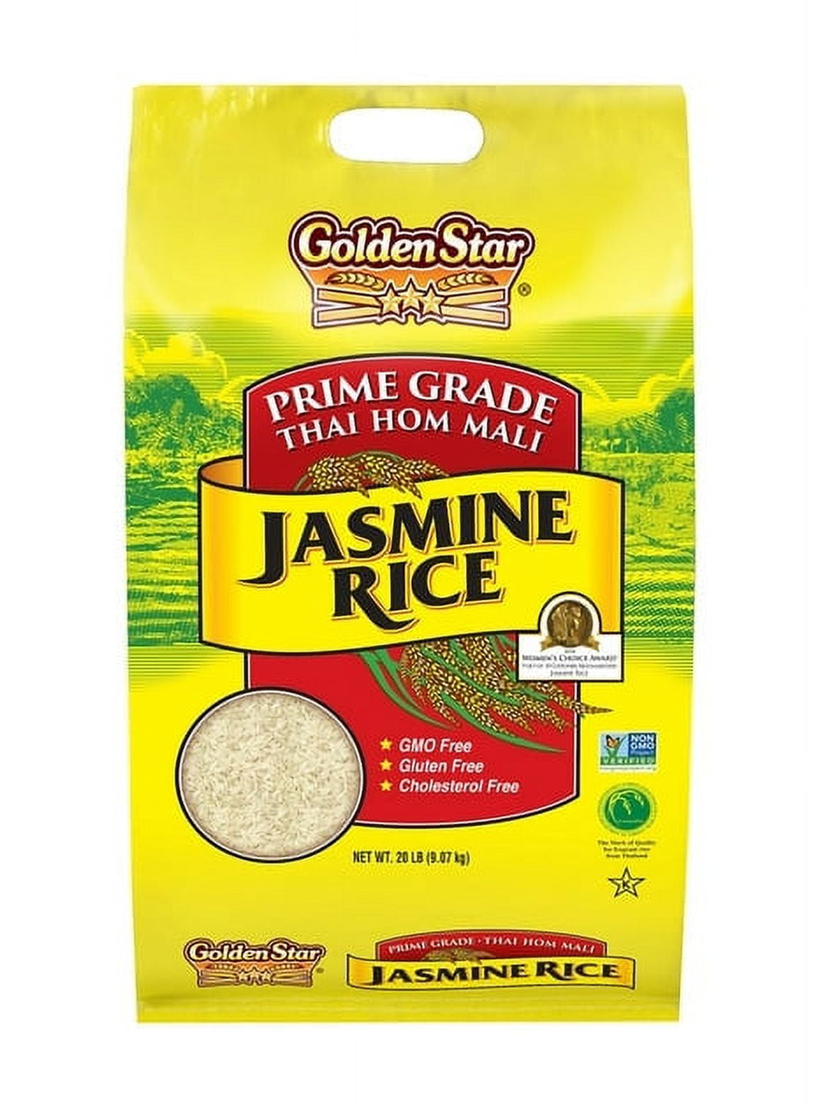 2 Pack Golden Star Prime Grade Thai Hom Mali Jasmine Rice, 20 lb ...