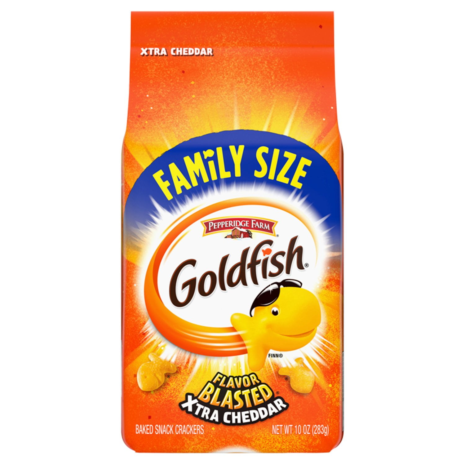 2 Pack - Goldfish Family Size-Flavor Blasted Extra Cheddar 10 oz ...