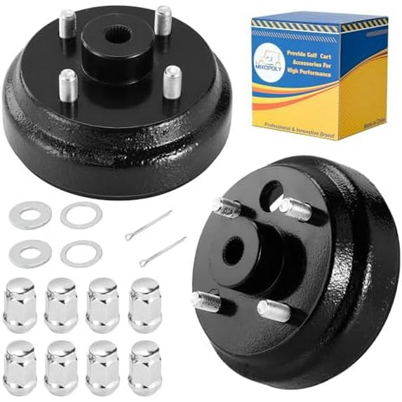 2 Pack Golf Cart Brake Drum Assembly for EZGO 4 Cycle Gas 1991-up ...