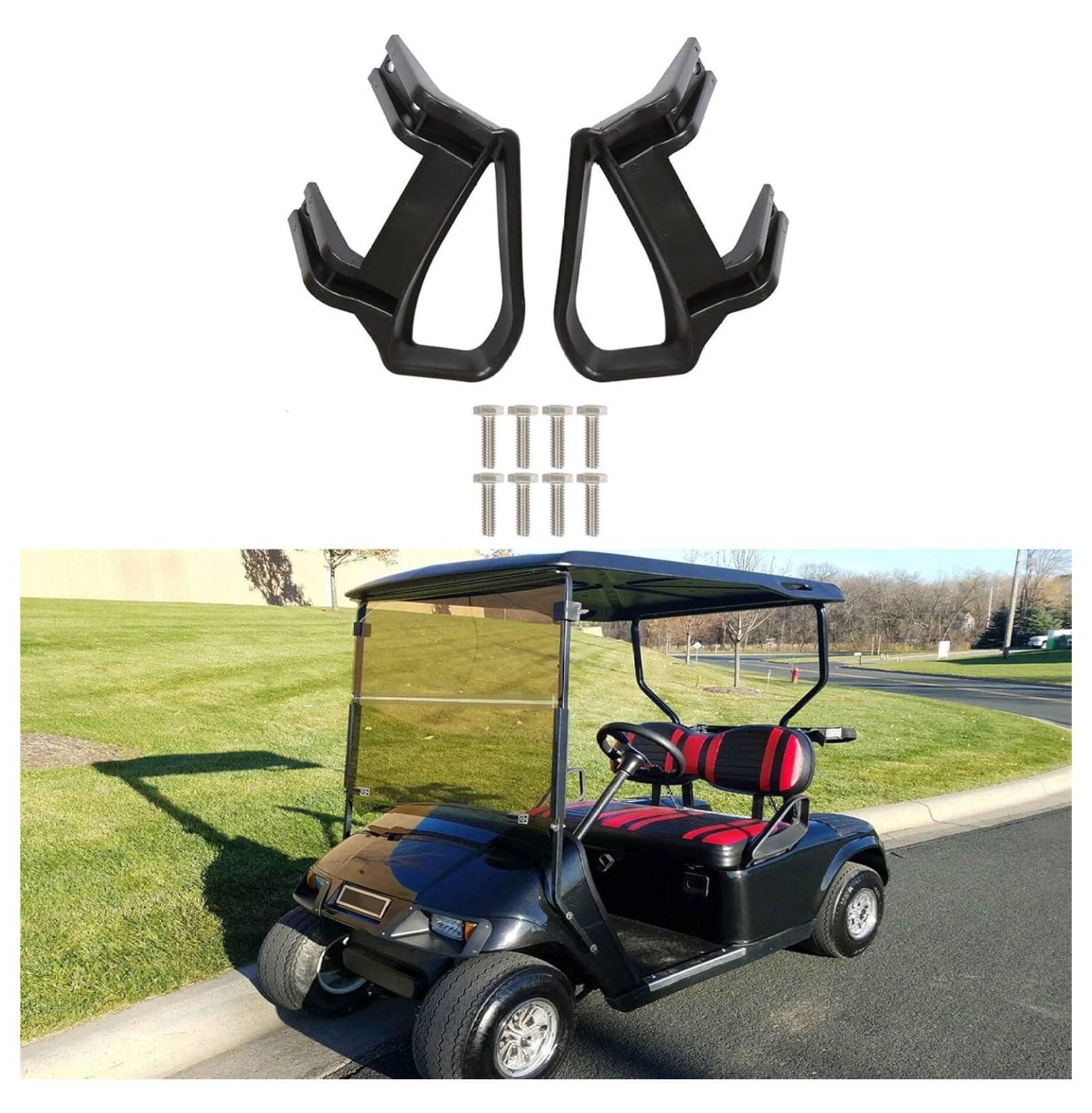 2 - Pack Golf Cart Seat Handles Hip Restraints Replacement for EZGO TXT ...