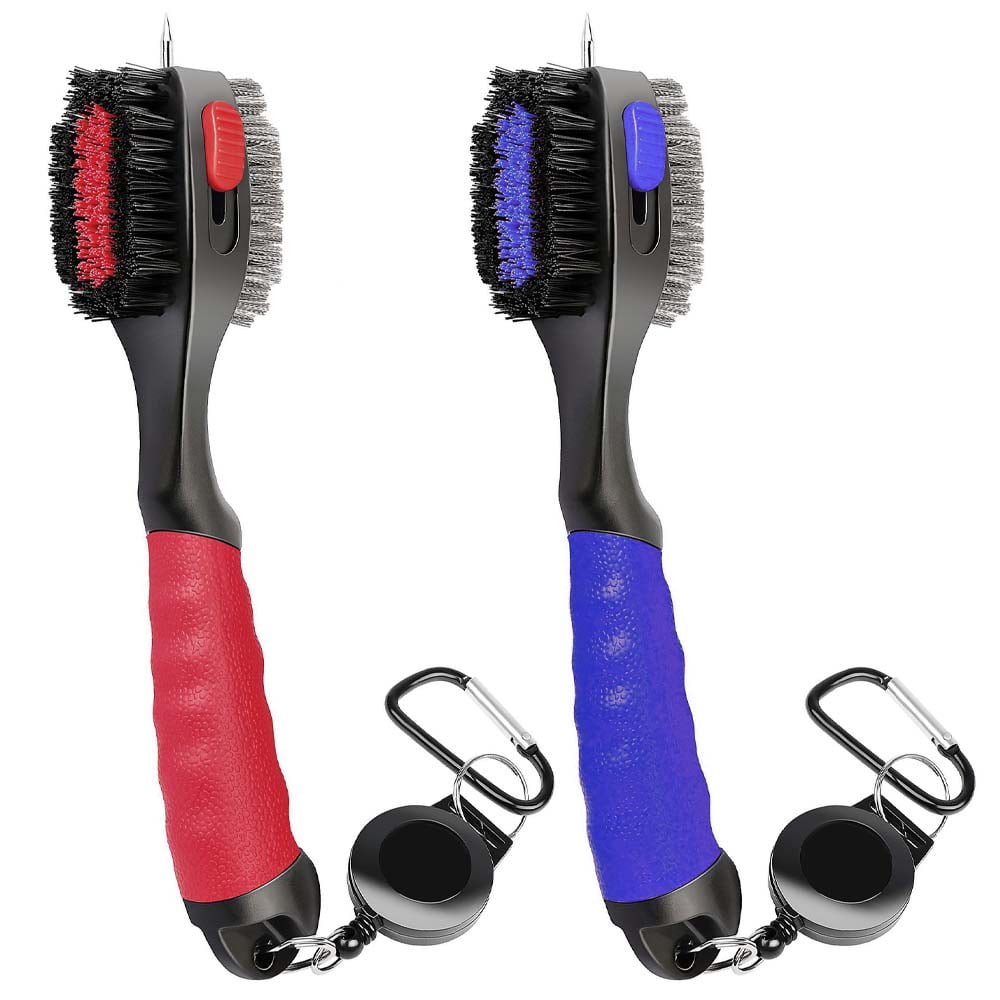 2 Pack Golf Club Brush Golf Groove Cleaner Oversized Golf Brush Head ...