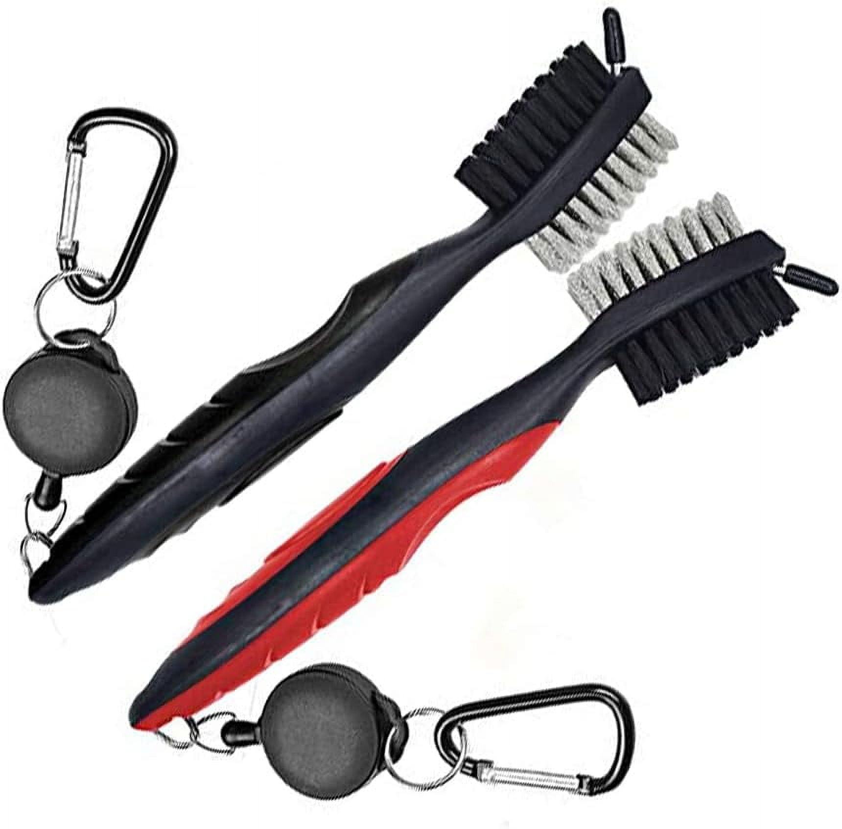 2 Pack Golf Club Brushes Multipurpose Club Groove Cleaners Golf Dual ...