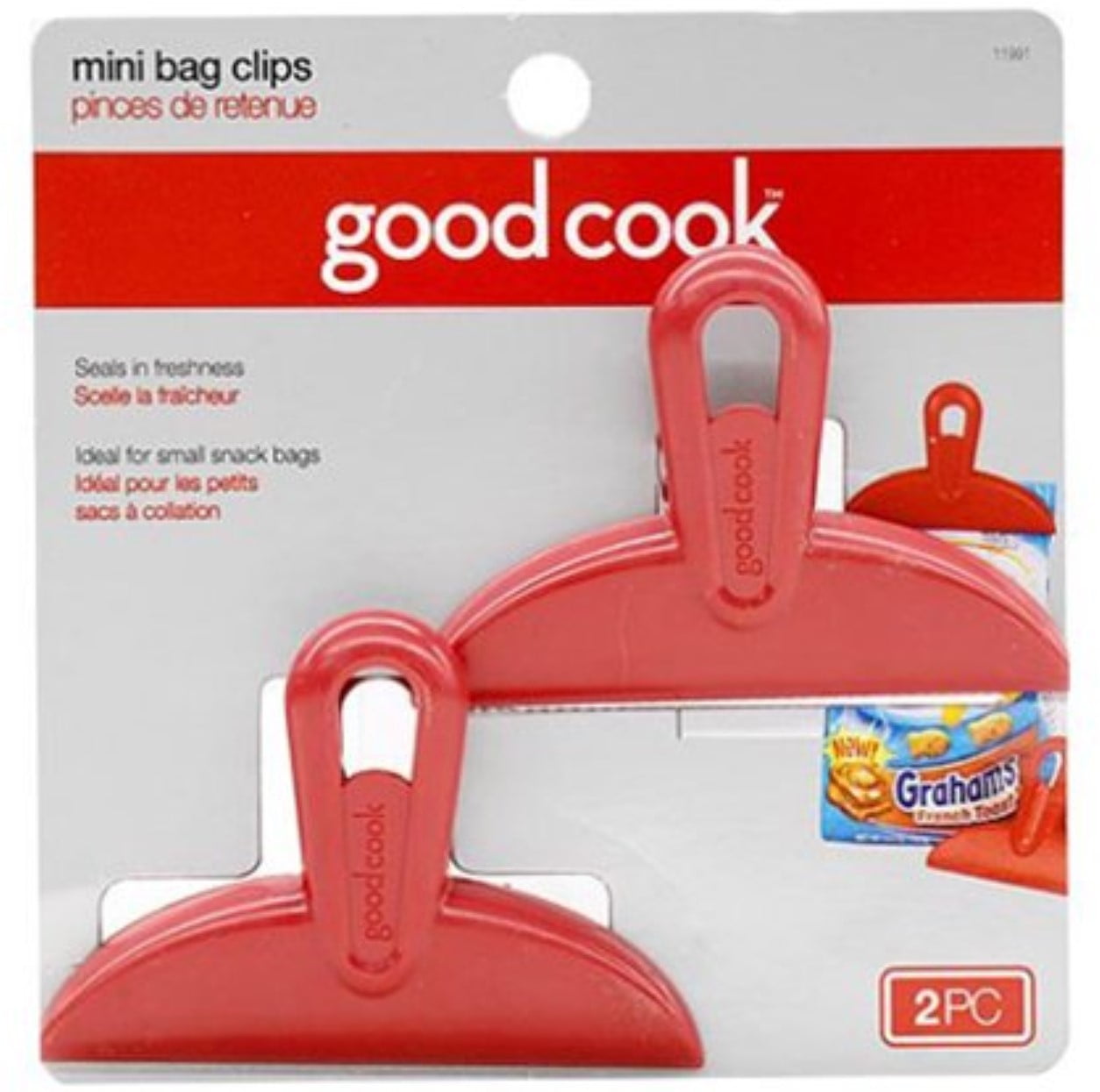 2 Pack - Good Cook 2 Mini Bag Clips, Assorted Colors 1 ea - Walmart.com