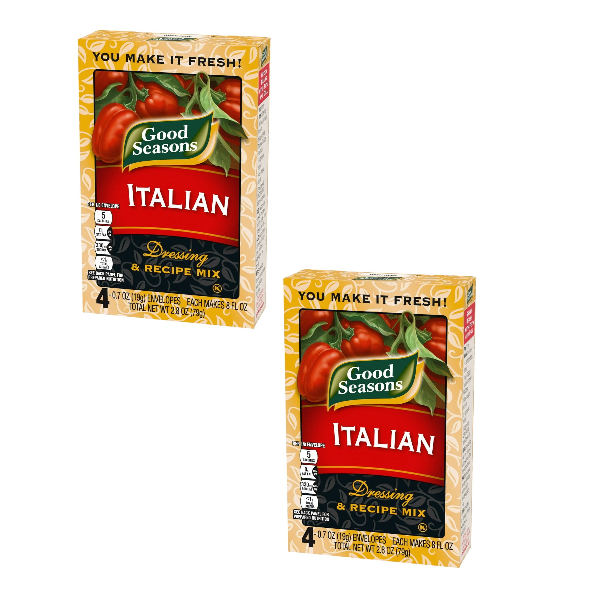 ( 2 Pack ) Good Seasons Italian Dry Salad Dressing And Recipe Mix, 4 Ct ...
