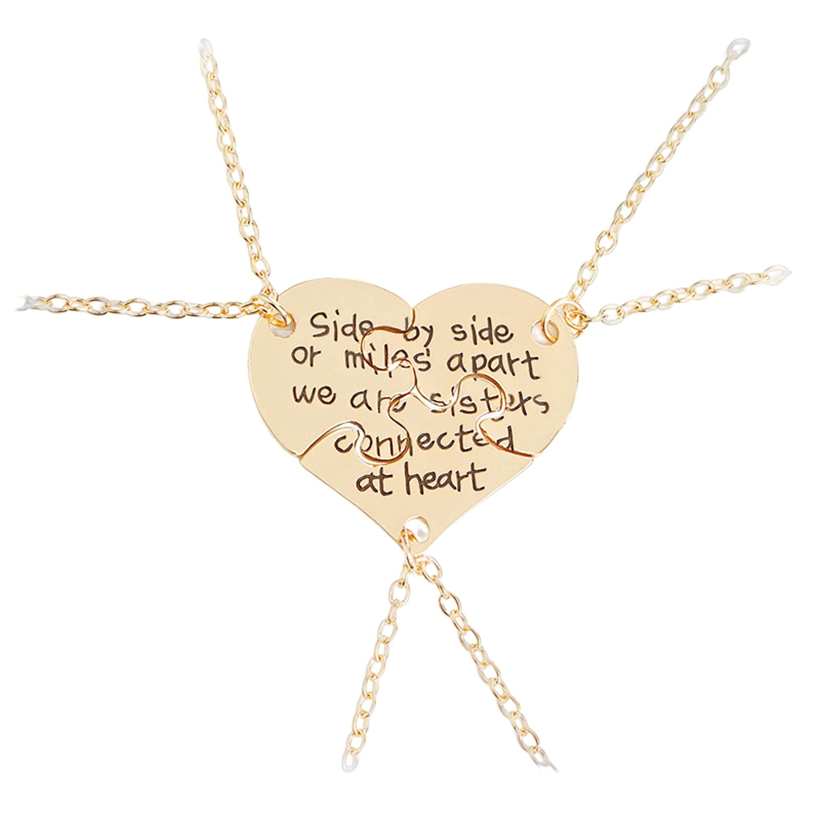 (2-Pack) Good Sisters Good Friends Chain for Necklace Gold Silver ...