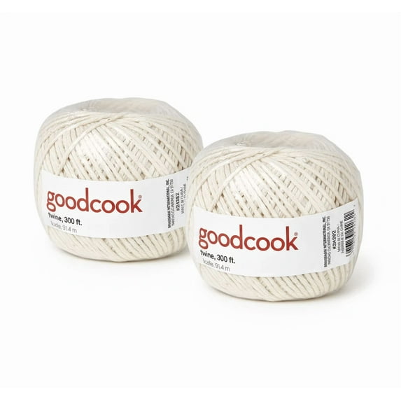 2 Pack Goodcook All Purpose Cooking Twine Ball 300' Unbleached Butcher ...