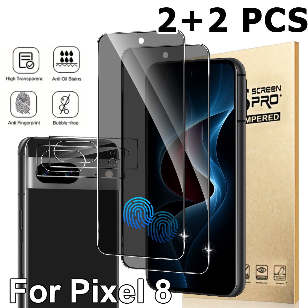 2 Pack for Google Pixel 8 Screen Protector with 2 Pack Camera Lens ...