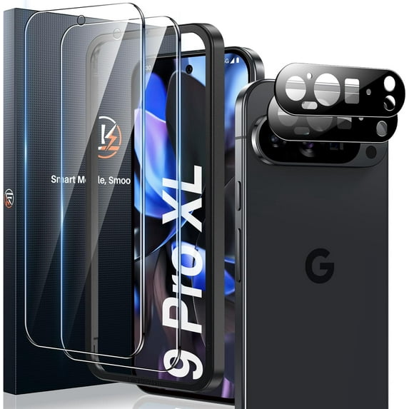2 Pack for Google Pixel 9 Pro XL Screen Protector with 2 Pack Camera ...