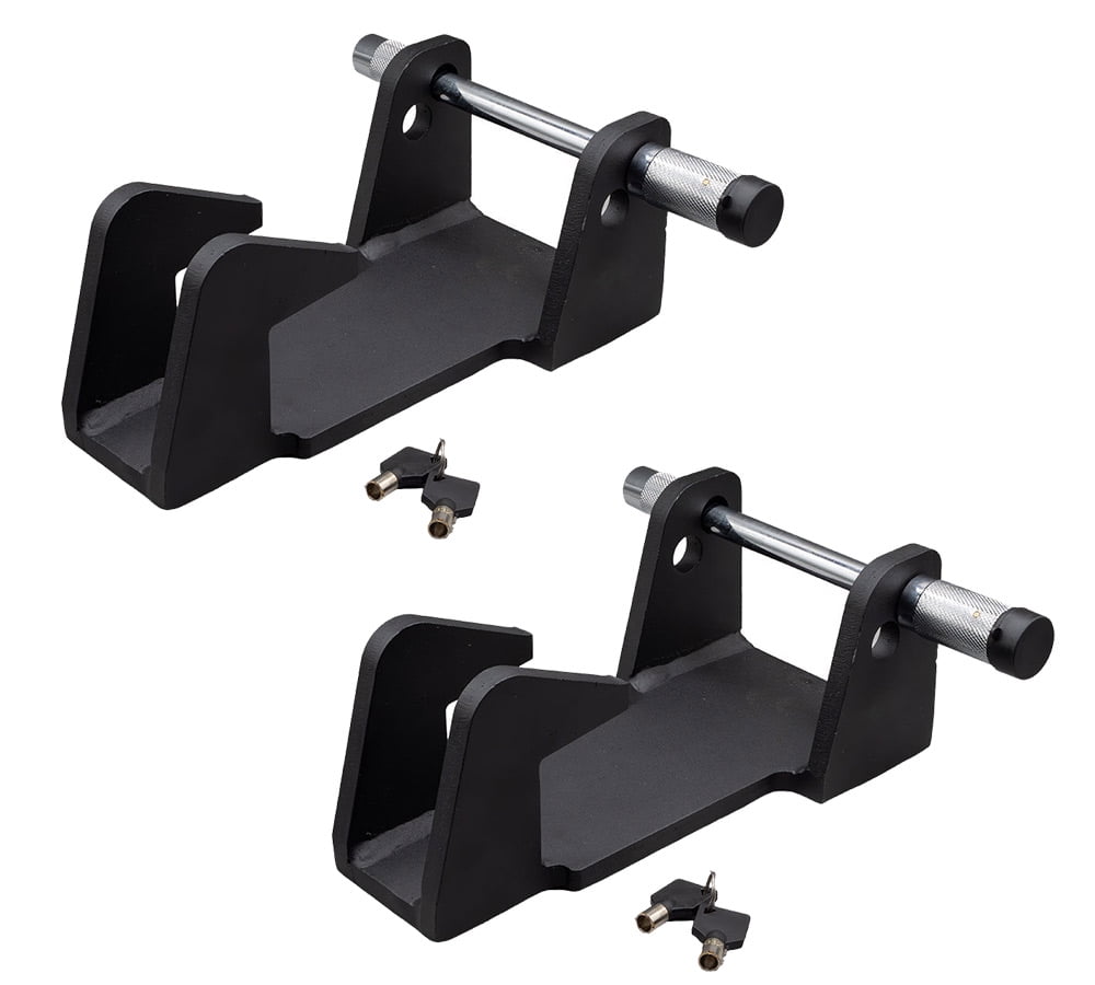 2 Pack Gooseneck Trailer Lock w/ Adjustable 3/4" Dual Pin, Black Powder ...