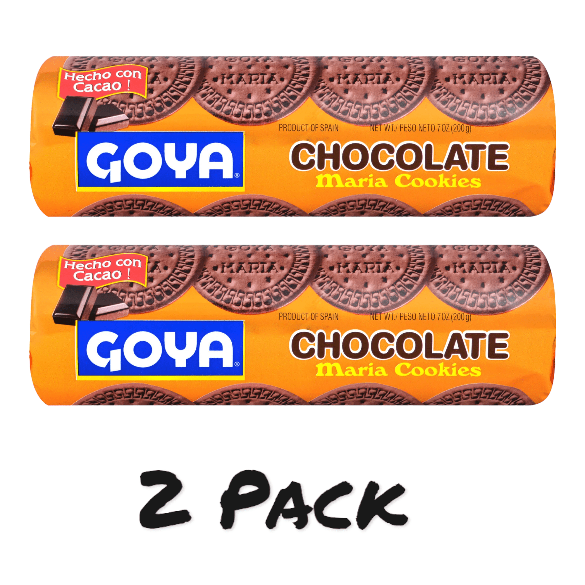 GOYA Chocolate Maria Cookies, Made with Real Cocoa, 7 oz Each, Pack of ...