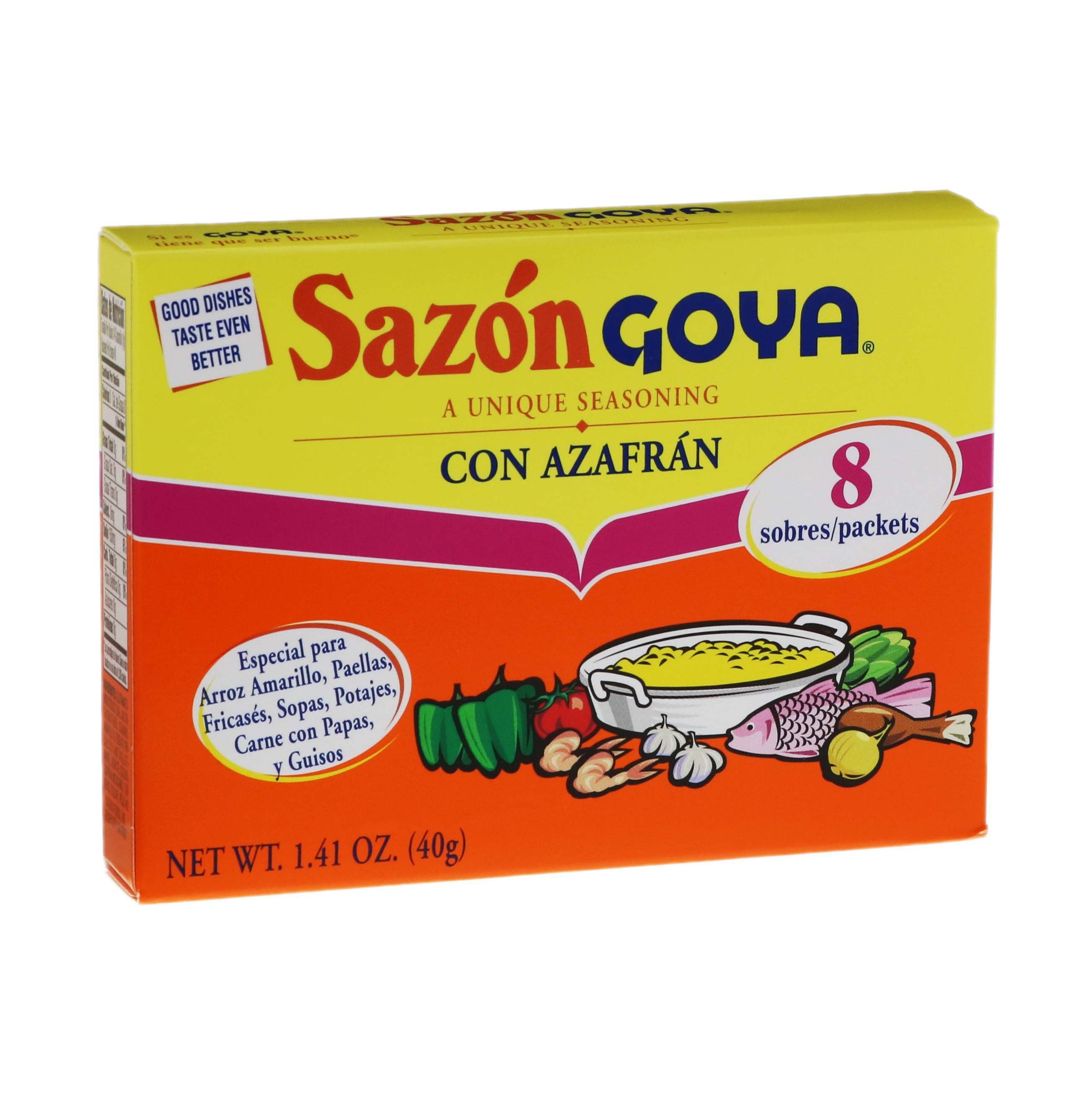 2 Pack - Goya Sazon Azafran Seasoning - 1.41 oz Packaging may vary ...